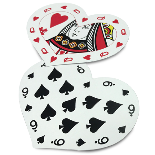 playing cards heart shape